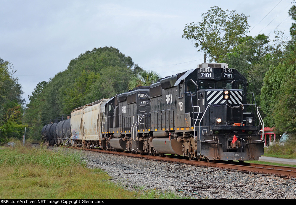 FURX 7181 possibly leading the first revenue run of the Florida, Gulf & Atlantic RR